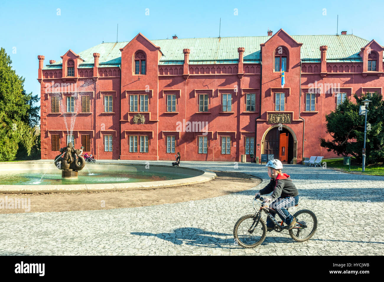 Czech castle cyclist hi-res stock photography and images - Alamy