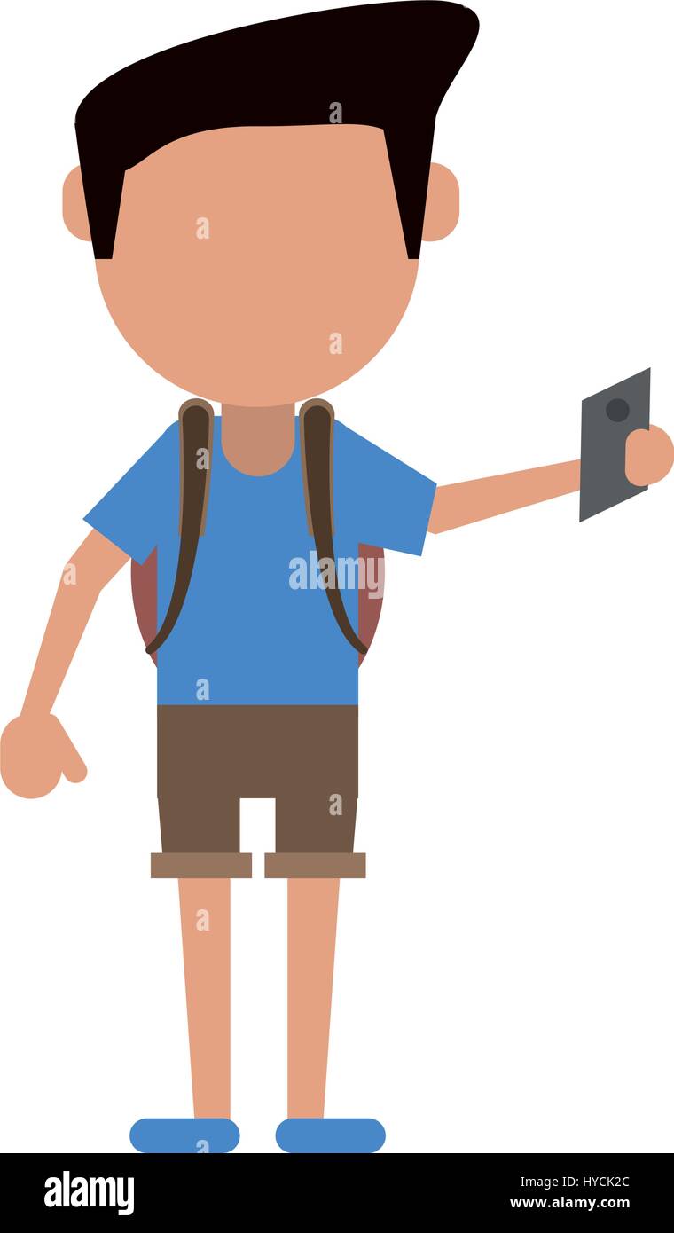 man tourist holding passport Stock Vector Image & Art - Alamy
