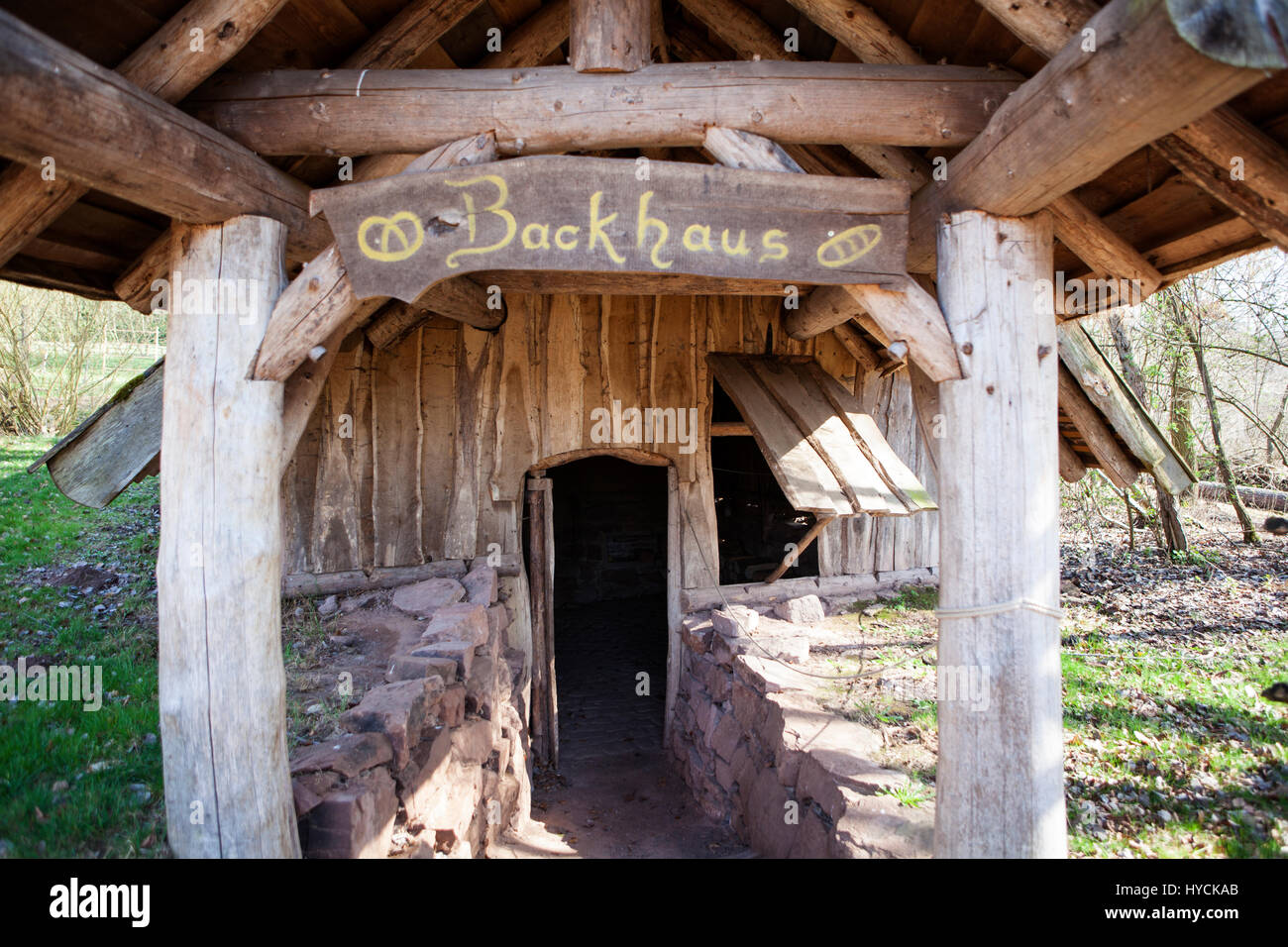 Bread bakery in a medieval village, Bokenode, Fürstenberg, Germany ...