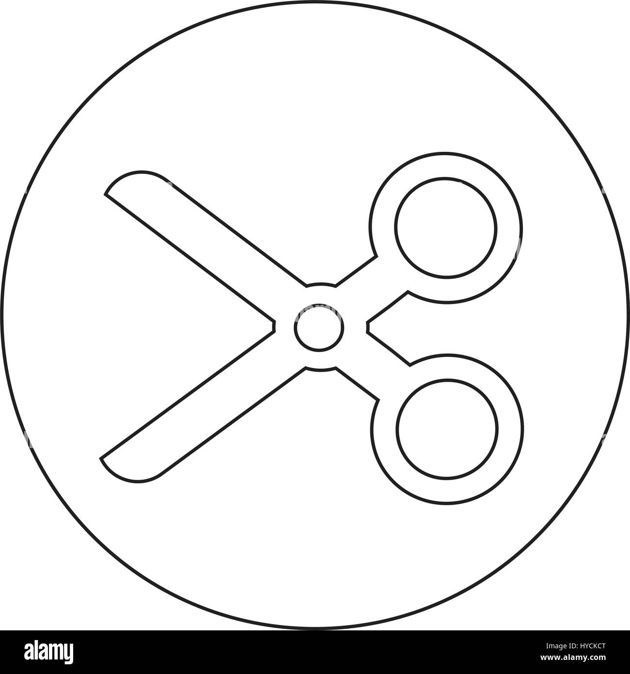Sewing scissors cutout Black and White Stock Photos & Images - Alamy