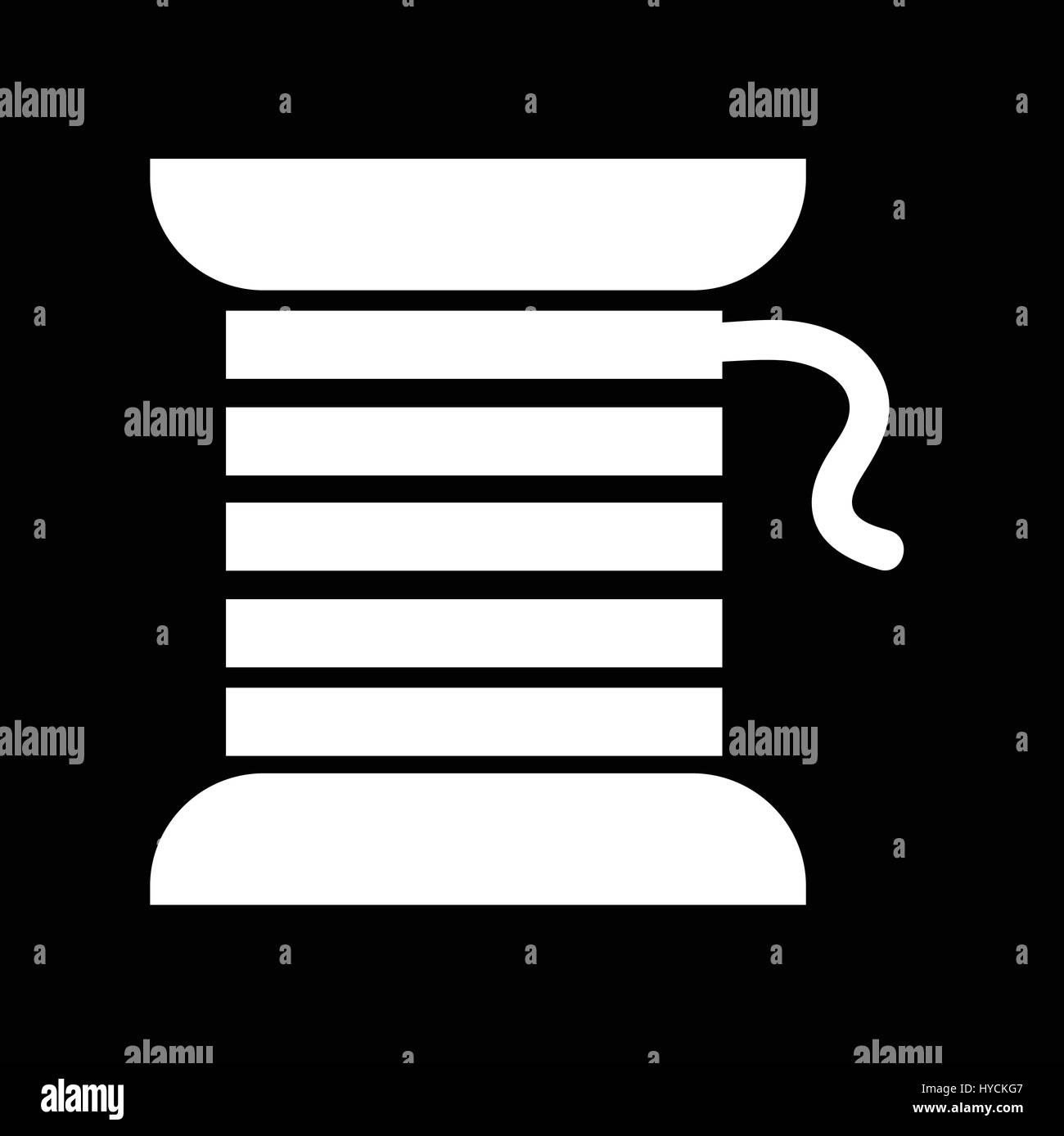 Thread spool icon Black and White Stock Photos & Images - Alamy