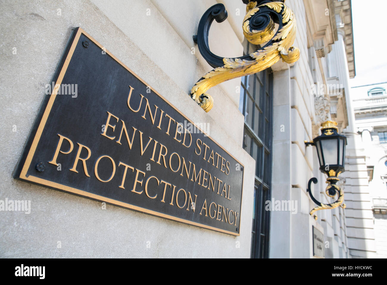 A logo sign outside of the headquarters of the United States ...