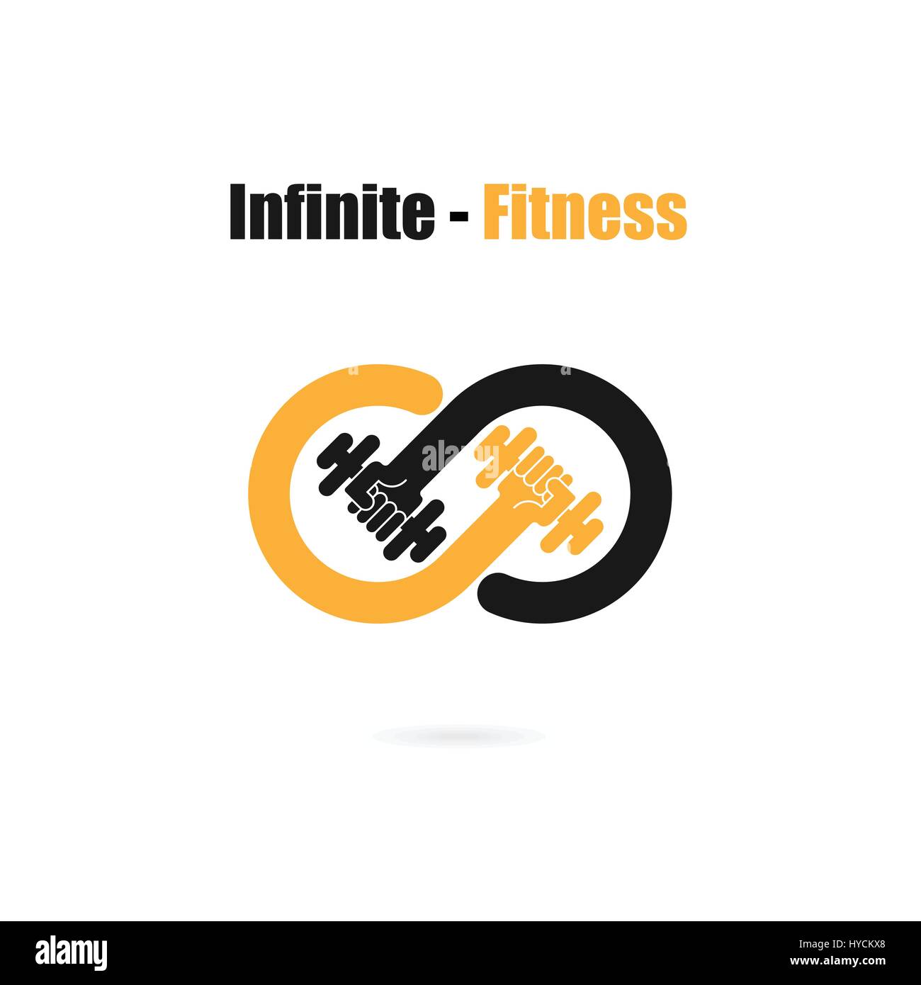 Infinite sign and dumbbell icon.Infinit,Fitness and gym logo.Healthcare ...