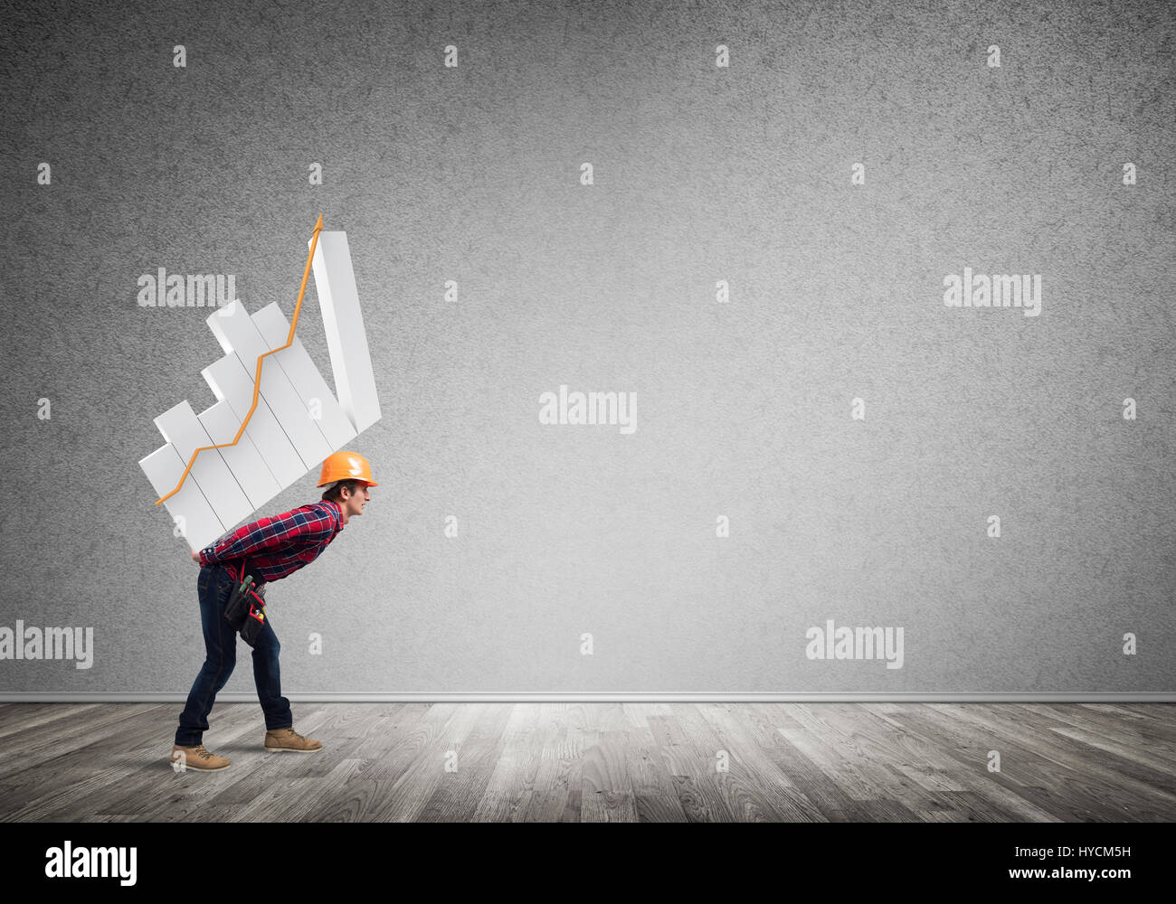 Construction concept man carry hi-res stock photography and images - Alamy