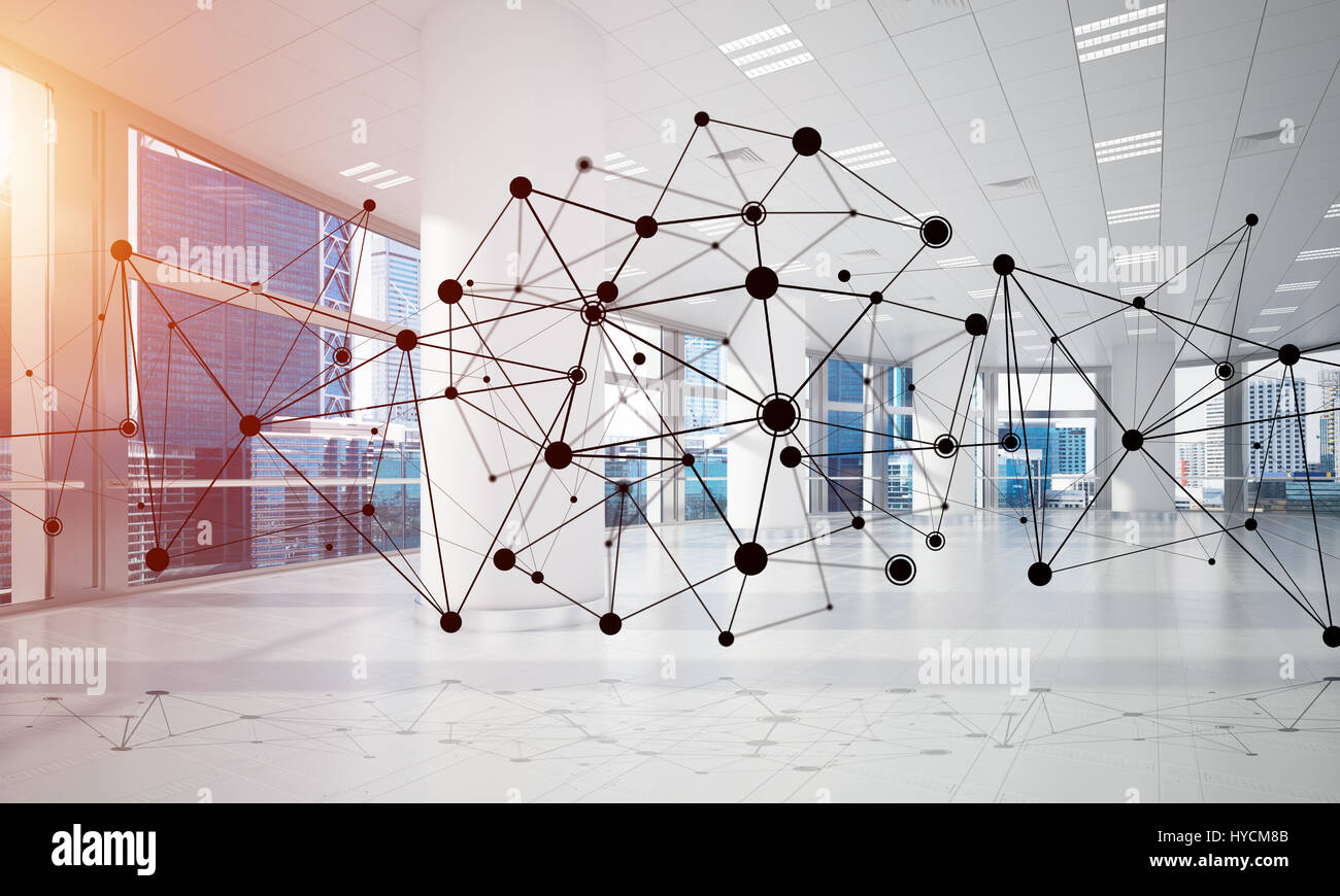 Networking and wireless connection as concept for effective modern ...