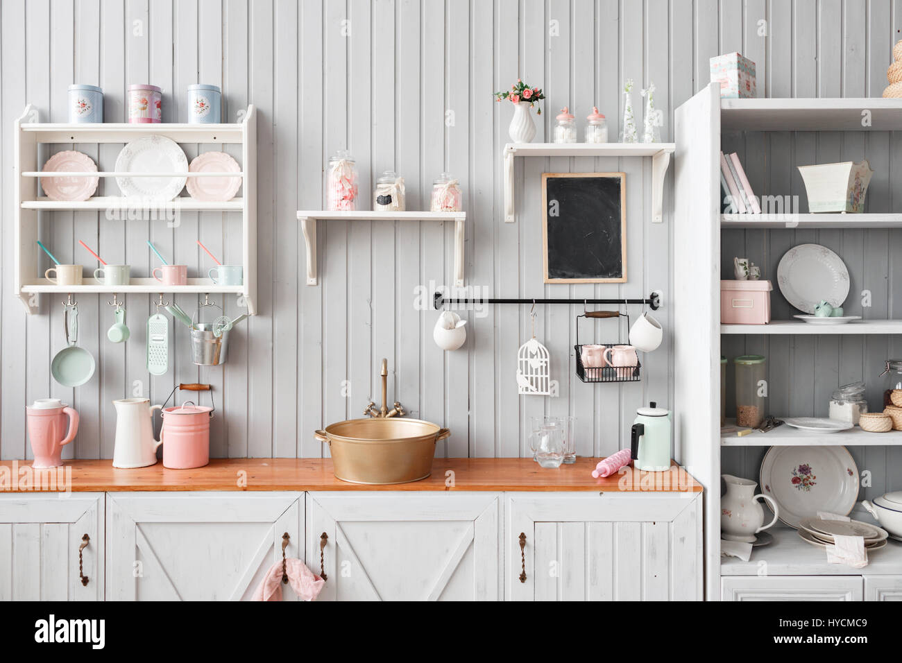beautiful house, interior, view of the kitchen Stock Photo - Alamy