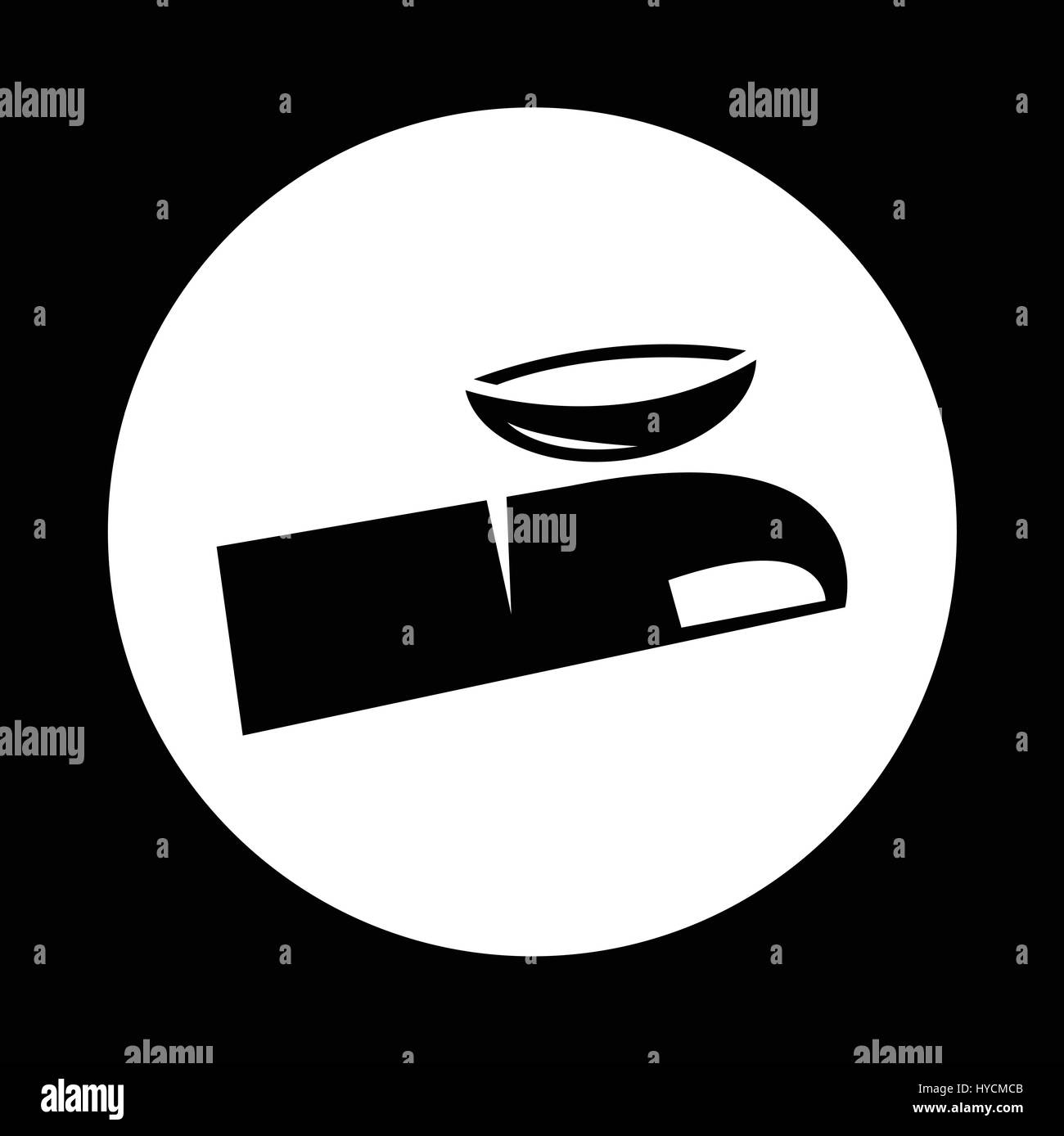 Wearing contact lens Stock Vector Images - Alamy