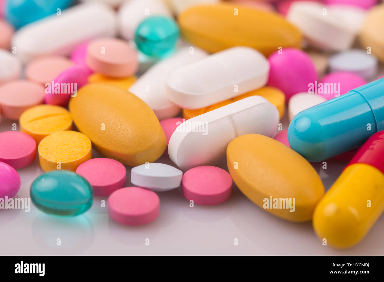 different Tablets pills capsule heap mix therapy drugs Stock Photo - Alamy