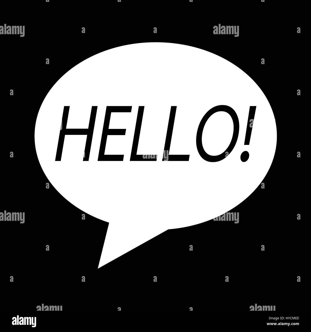 speech bubble with hello word icon illustration design Stock Vector ...