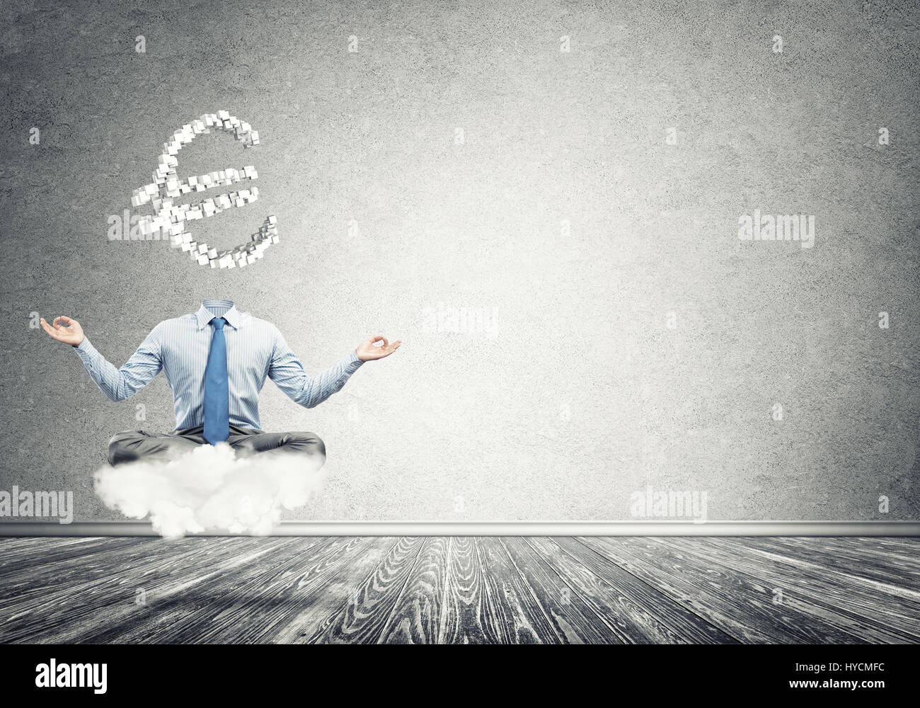 Headless meditating businessman Stock Photo - Alamy