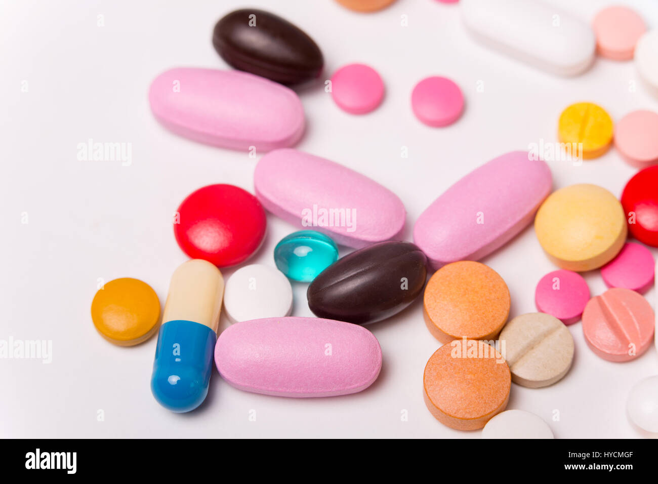 different Tablets pills capsule heap mix therapy drugs Stock Photo - Alamy