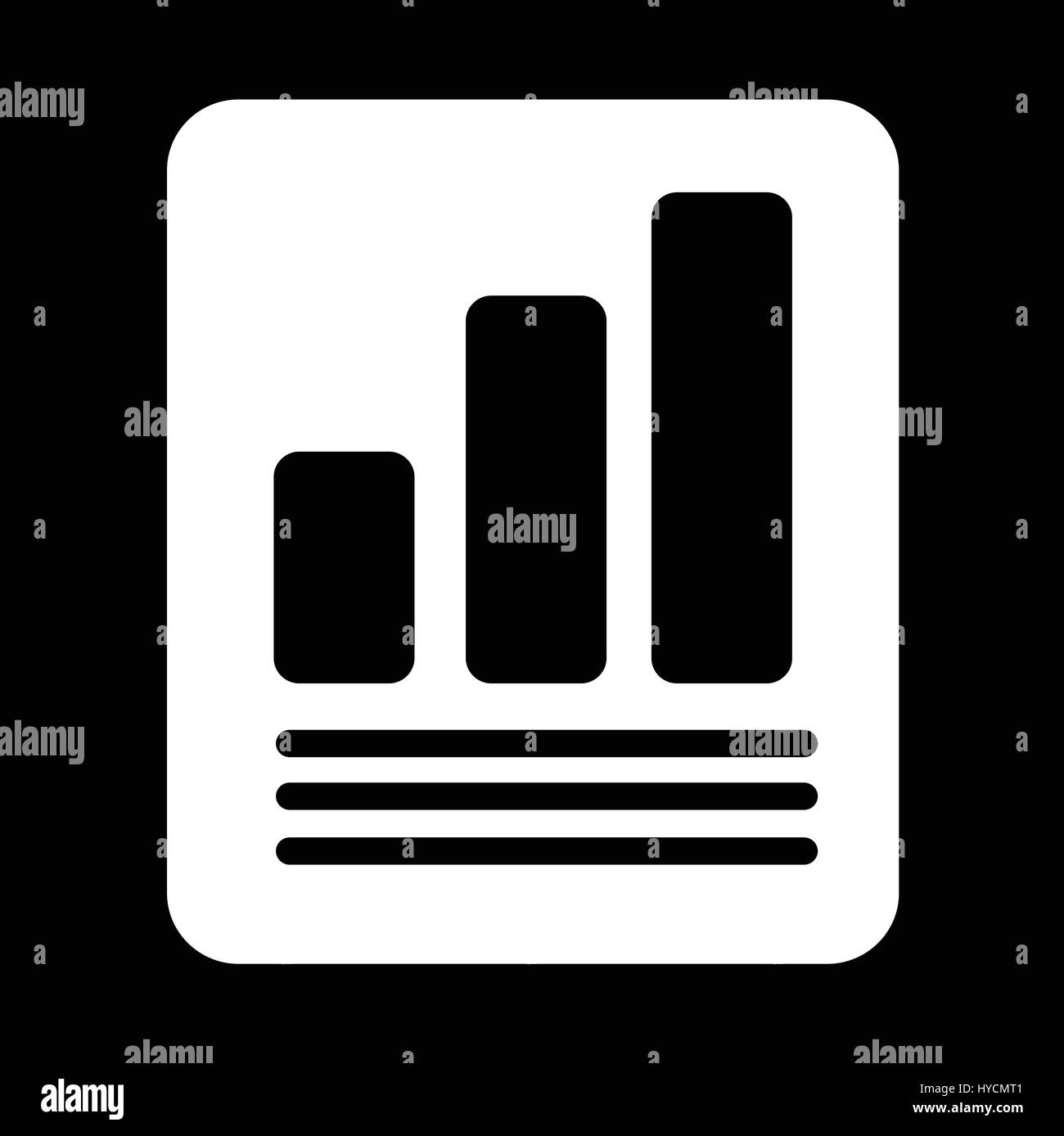 Document with chart icon illustration design Stock Vector Image & Art ...