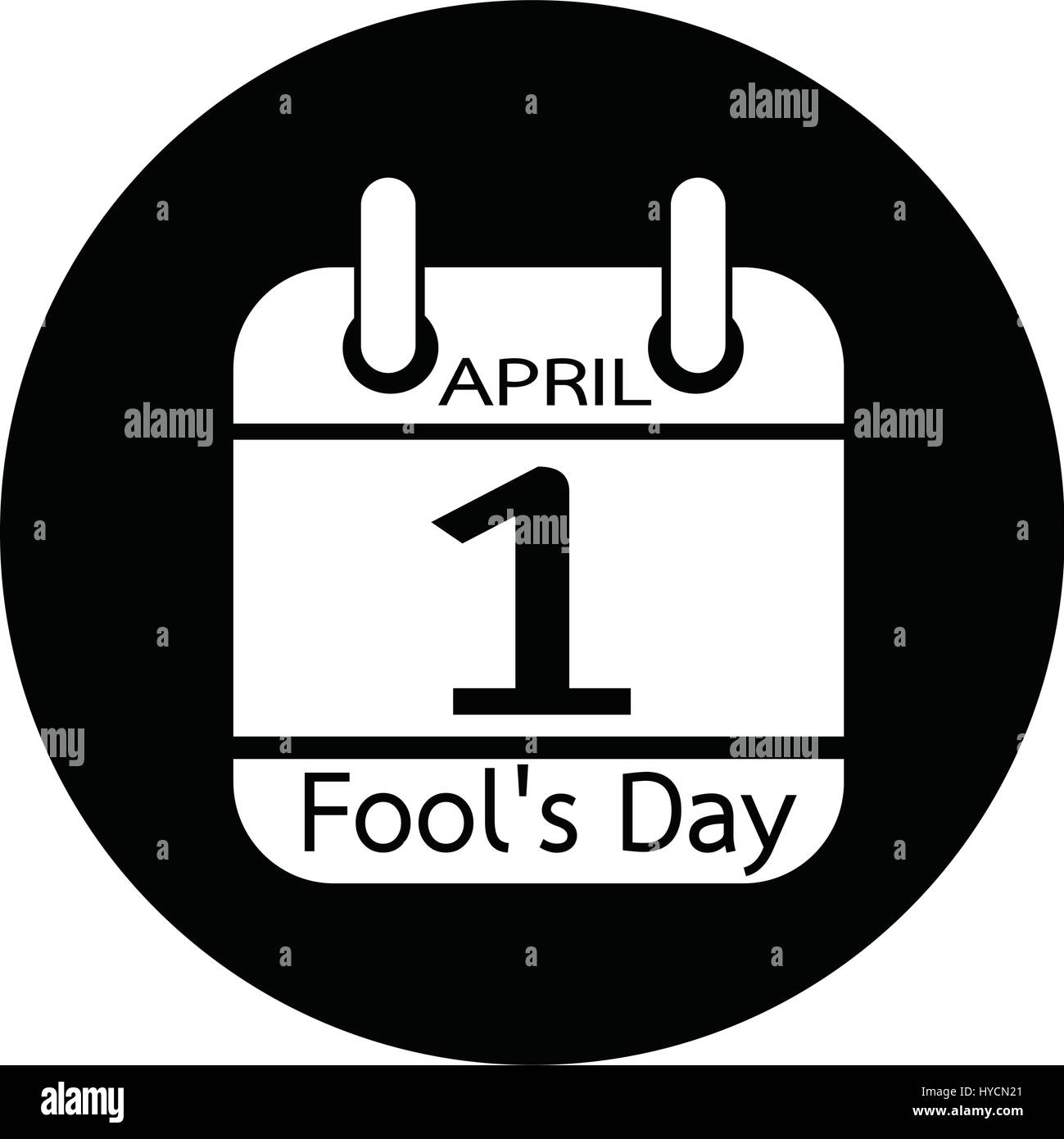 Calendar of April Fools day icon illustration design Stock Vector Image ...