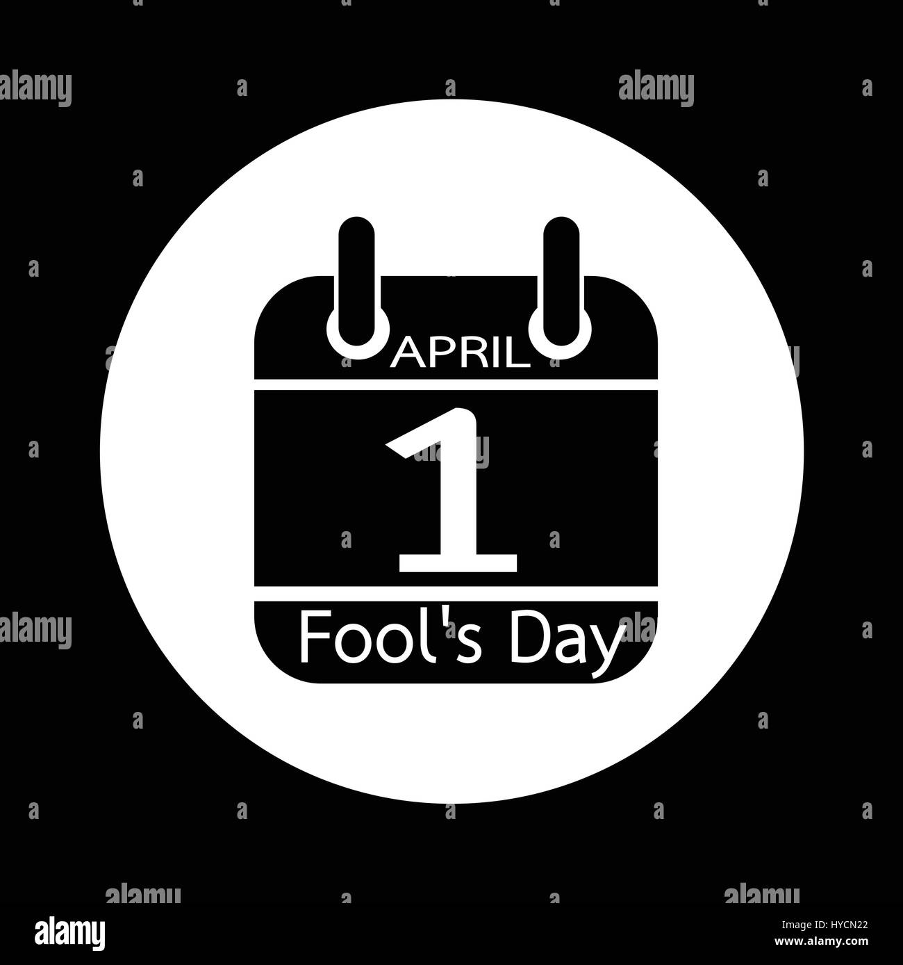 Calendar of April Fools day icon illustration design Stock Vector Image ...