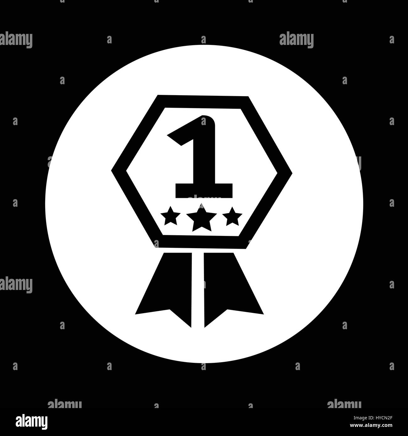 Number 1 badge Black and White Stock Photos & Images - Alamy