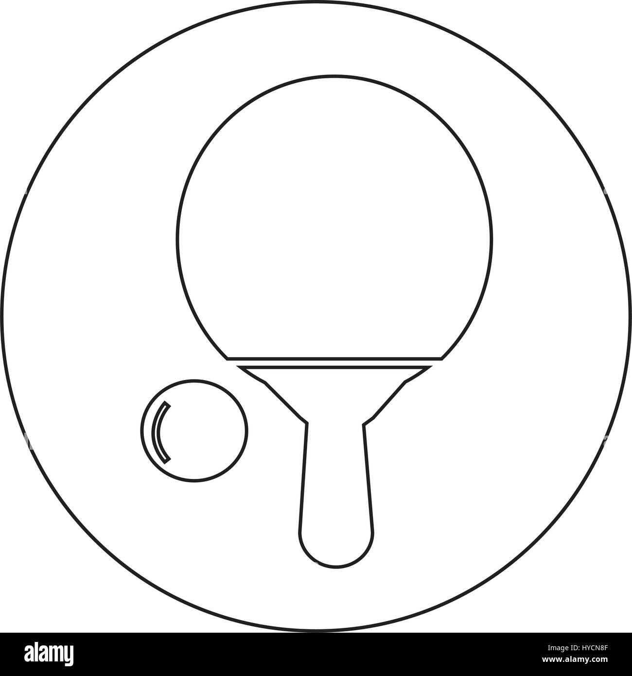 Simple design paddle racket Black and White Stock Photos & Images - Alamy