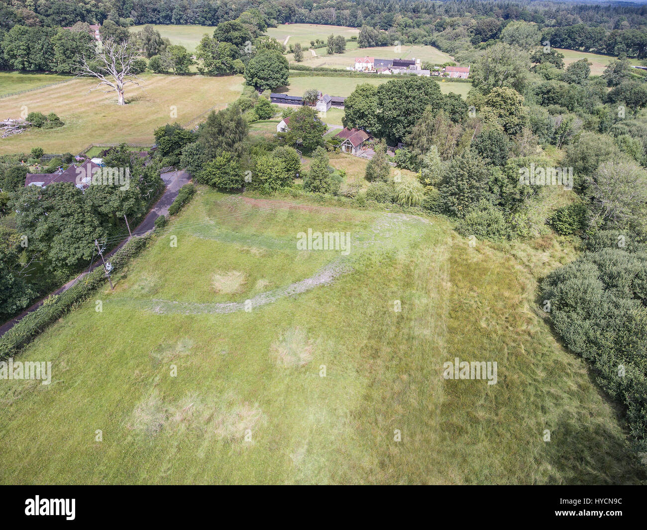 aerial views of large beautiful detached houses in Dorset UK Stock ...