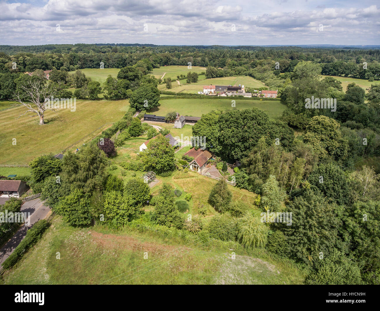 aerial views of large beautiful detached houses in Dorset UK Stock ...