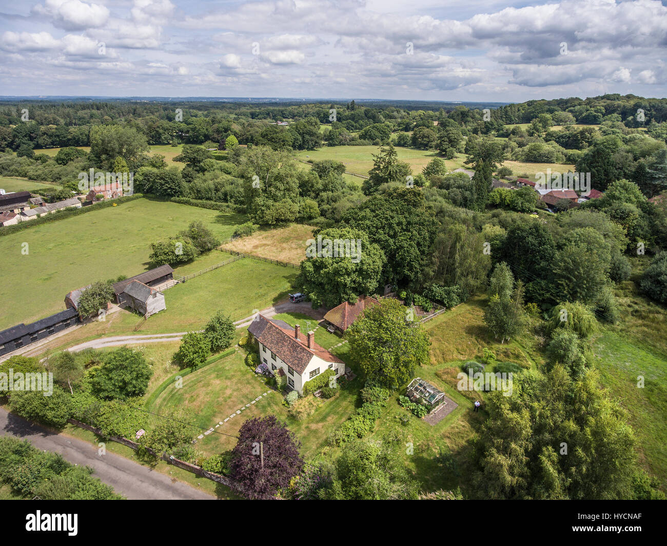 aerial views of large beautiful detached houses in Dorset UK Stock ...