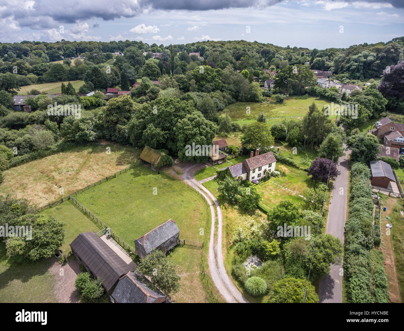aerial views of large beautiful detached houses in Dorset UK Stock ...