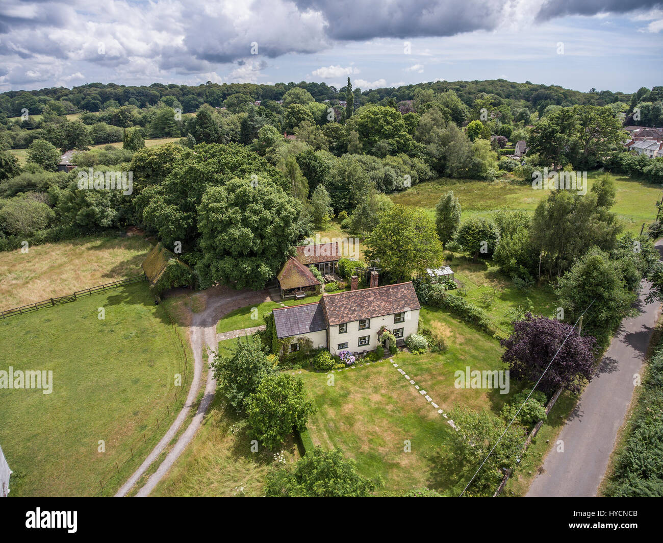 aerial views of large beautiful detached houses in Dorset UK Stock ...