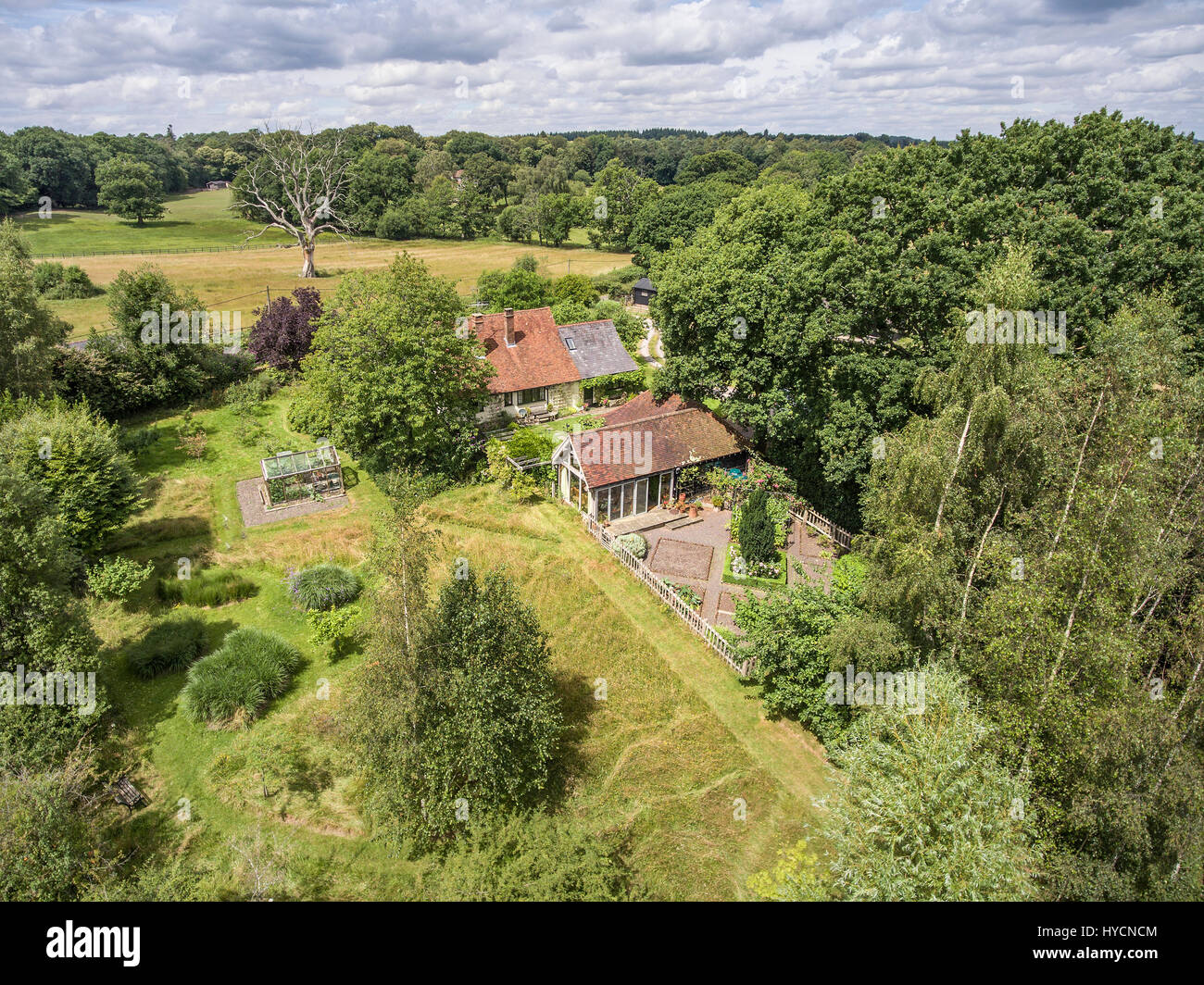 aerial views of large beautiful detached houses in Dorset UK Stock ...