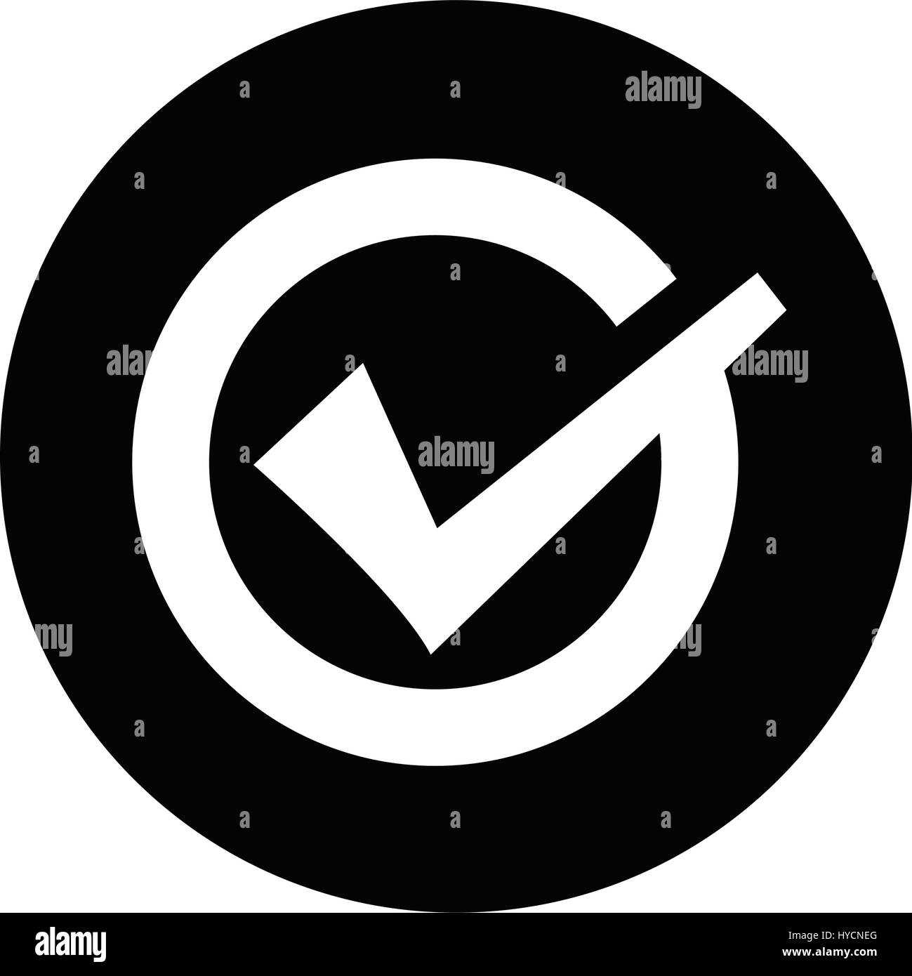 Illustration tick icon Stock Vector Images - Alamy