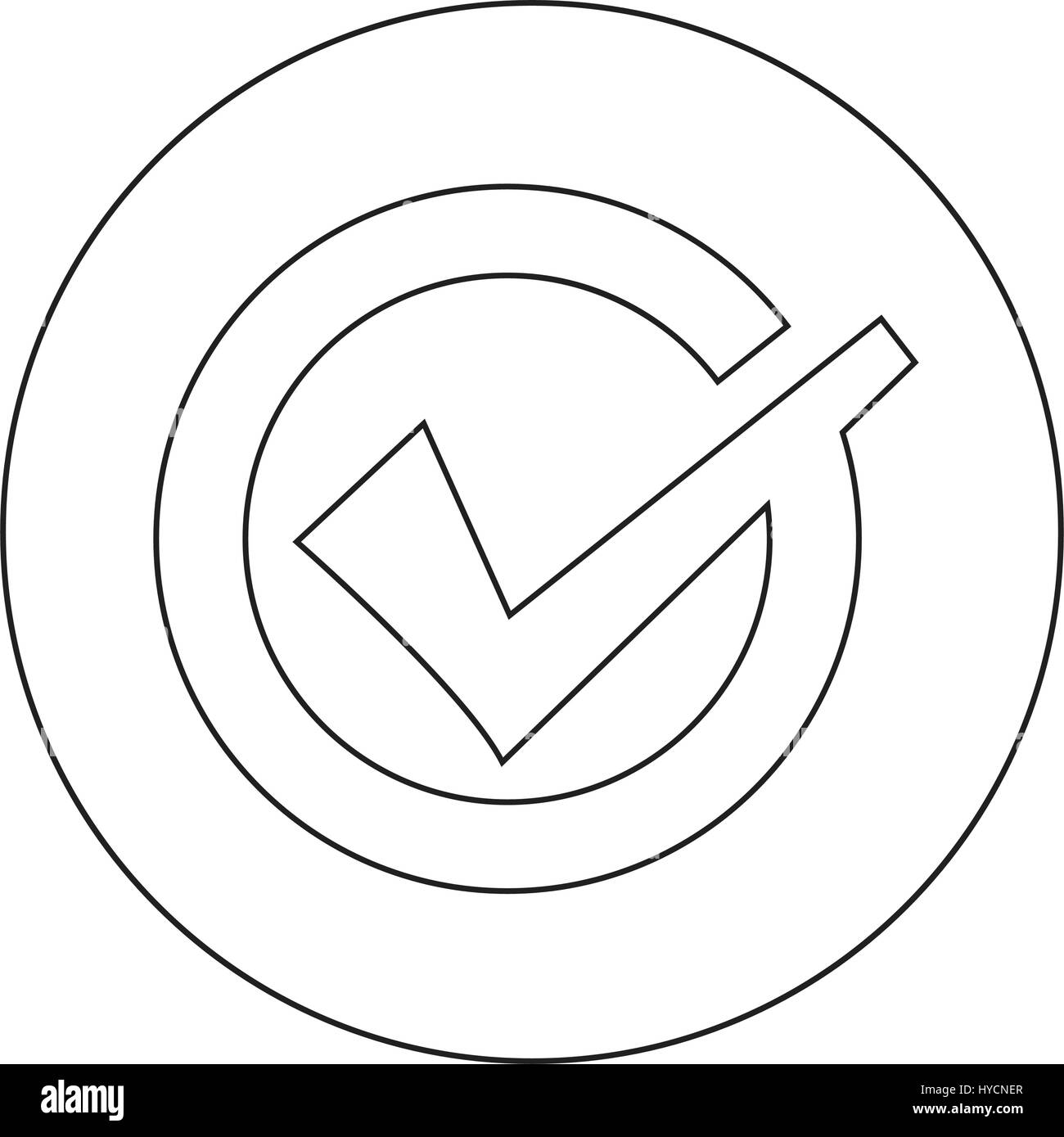 Tick icon illustration design Stock Vector Image & Art - Alamy