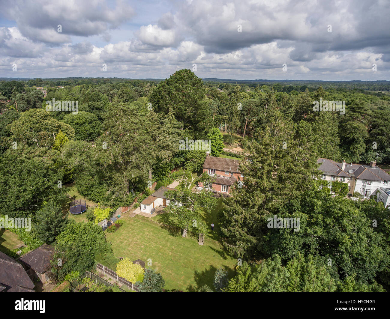 aerial views of large beautiful detached houses in Dorset UK Stock ...