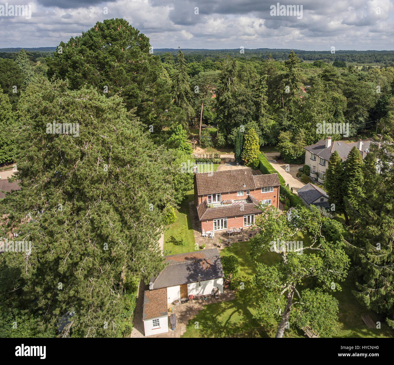 aerial views of large beautiful detached houses in Dorset UK Stock ...