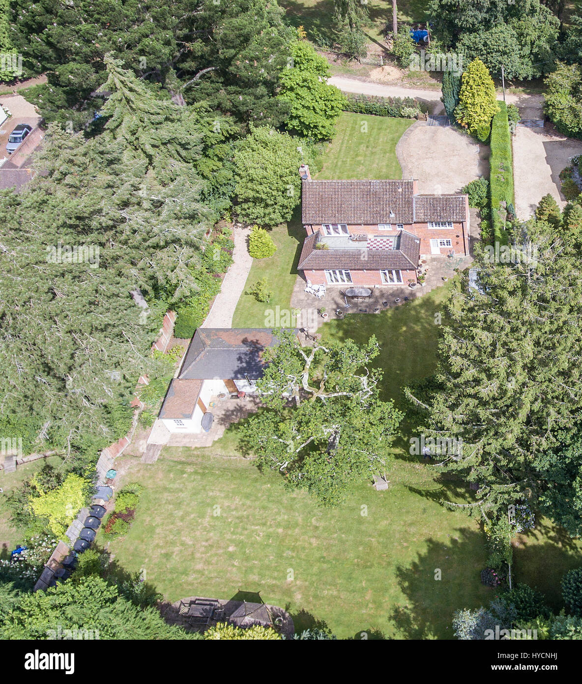 aerial views of large beautiful detached houses in Dorset UK Stock ...