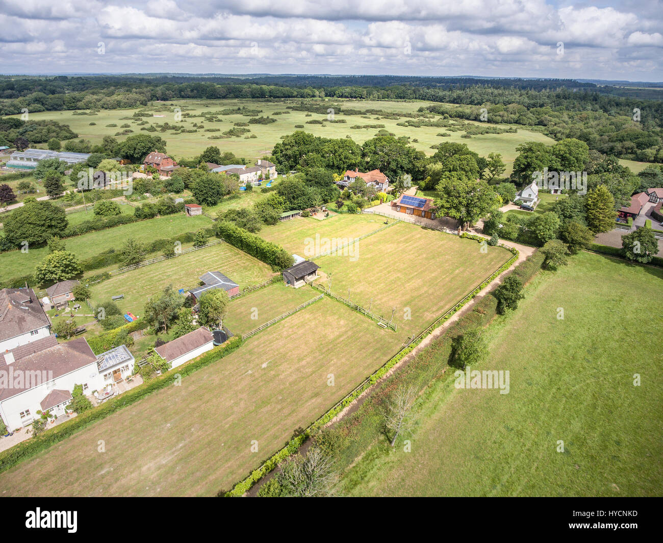 aerial views of large beautiful detached houses in Dorset UK Stock ...