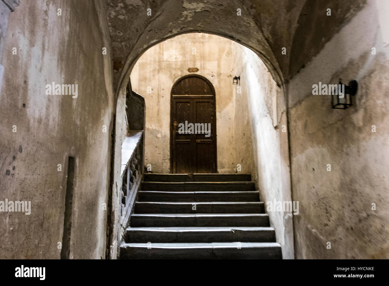 Medieval wooden staircase hi-res stock photography and images - Alamy