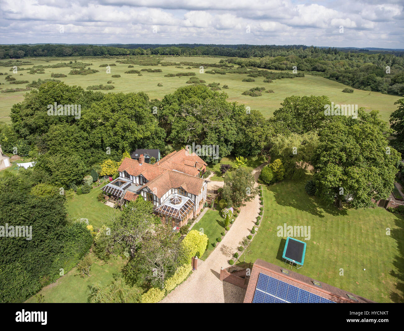 aerial views of large beautiful detached houses in Dorset UK Stock ...