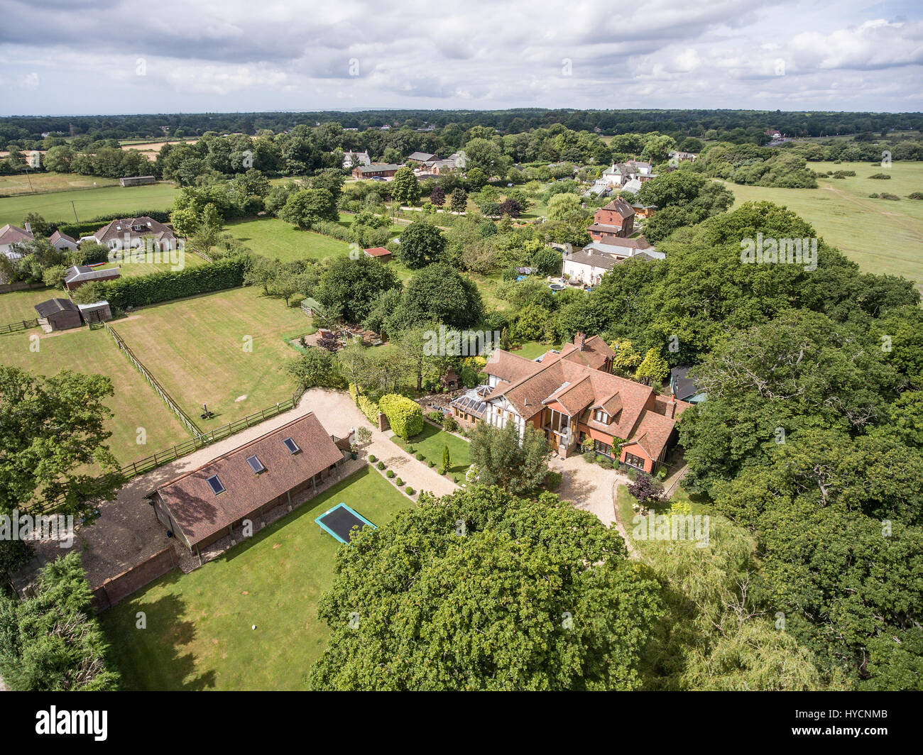 aerial views of large beautiful detached houses in Dorset UK Stock ...