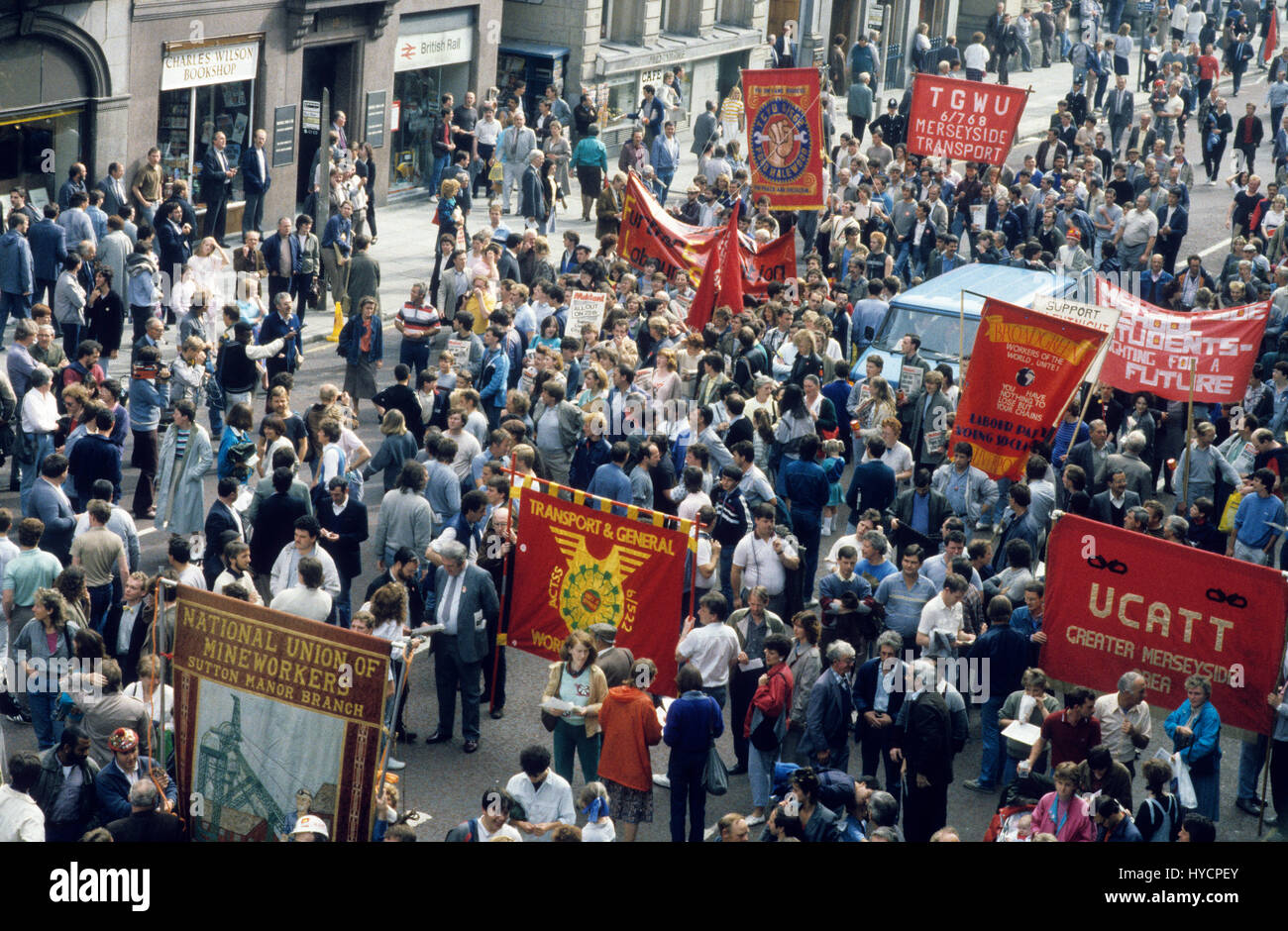 Thousands of trade union members join a demonstration in front of City ...