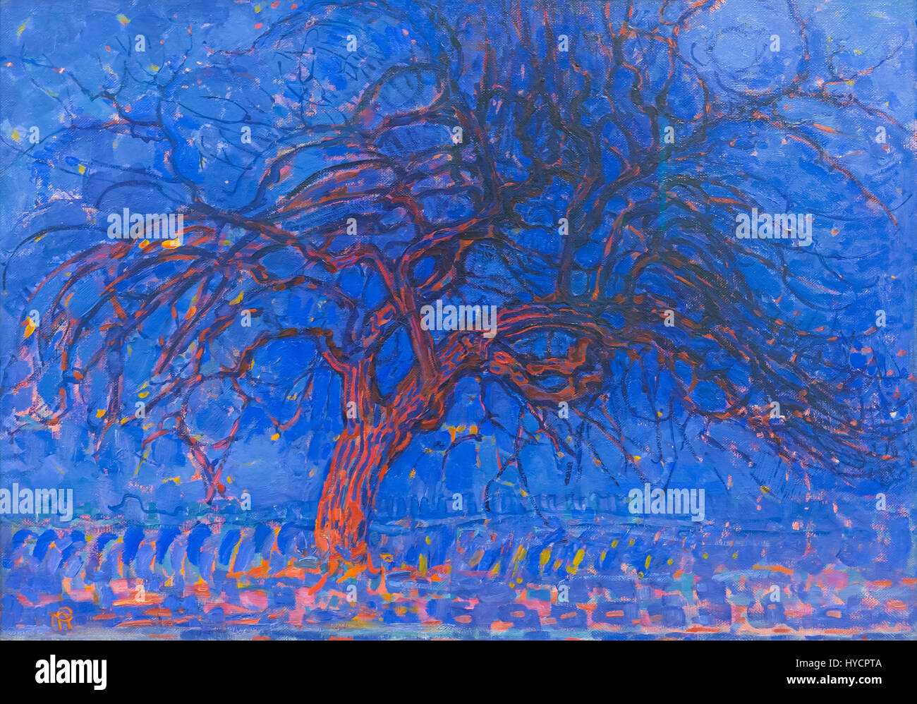 Evening, The Red Tree, by Piet Mondriaan, 1908-1910, Gemeentemuseum ...