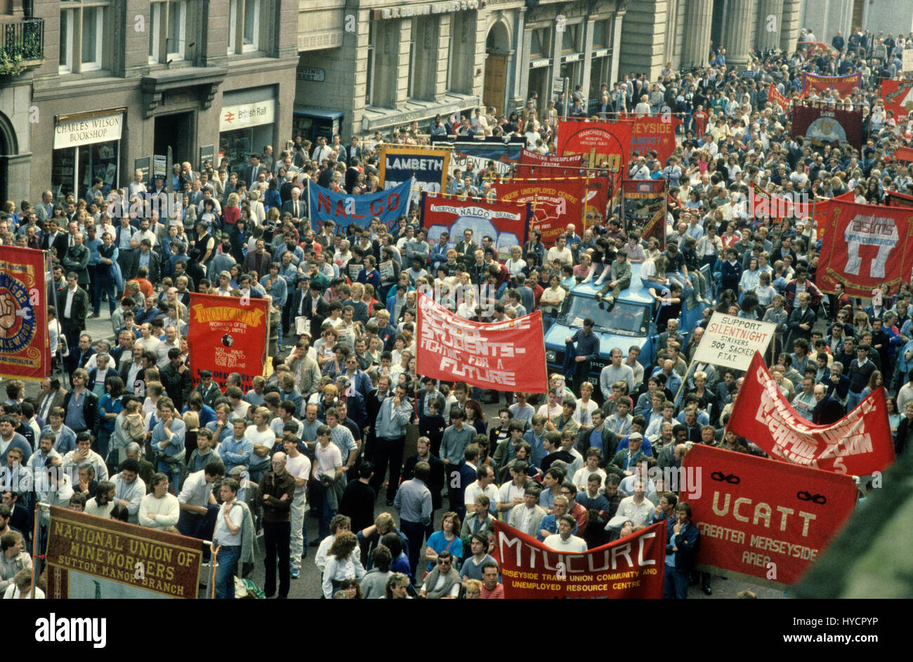 Thousands of trade union members join a demonstration in front of City ...
