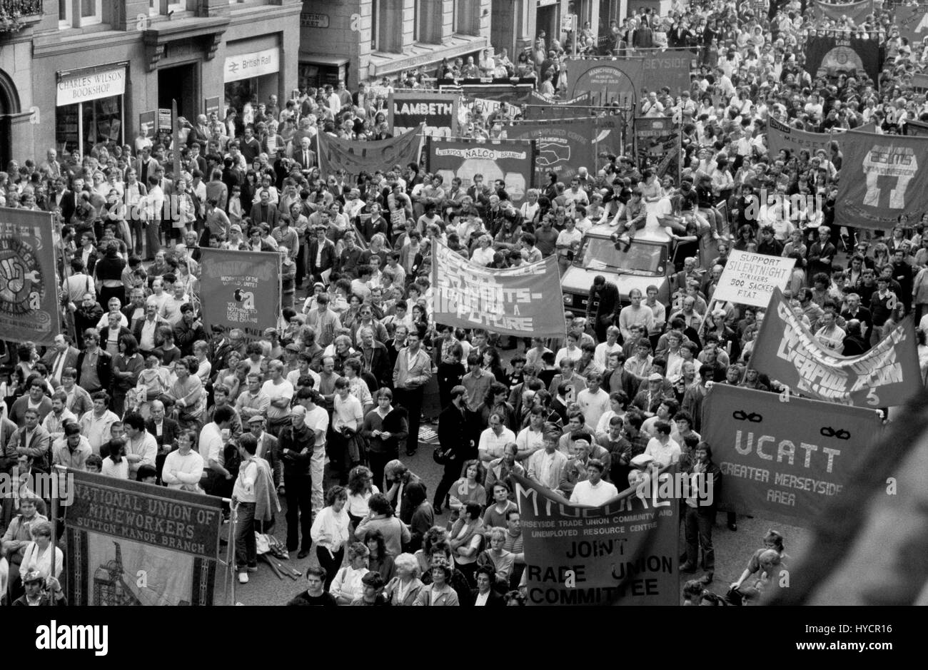 Thousands of trade union members join a demonstration in front of City ...