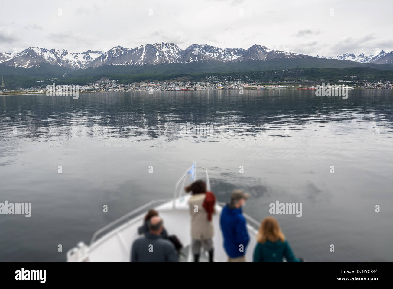 Ushuaia viewed from boat in Beagle channel (Argentina Stock Photo - Alamy