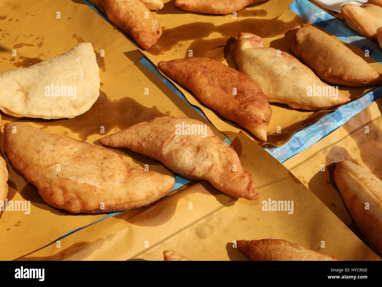 Italian Cuisine with stuffed fried bread called Panzerotti or Pizza ...