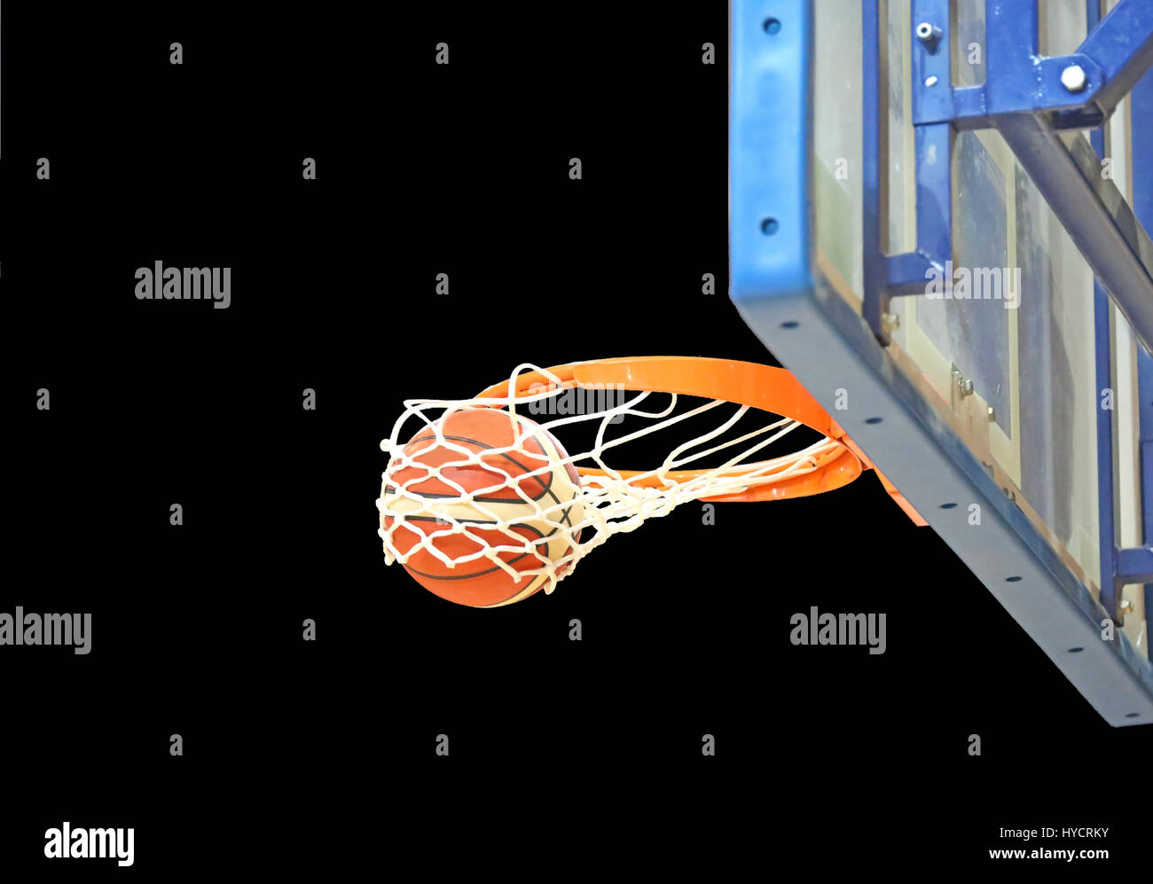 shoot hoops after the cool shooting and the black background Stock ...