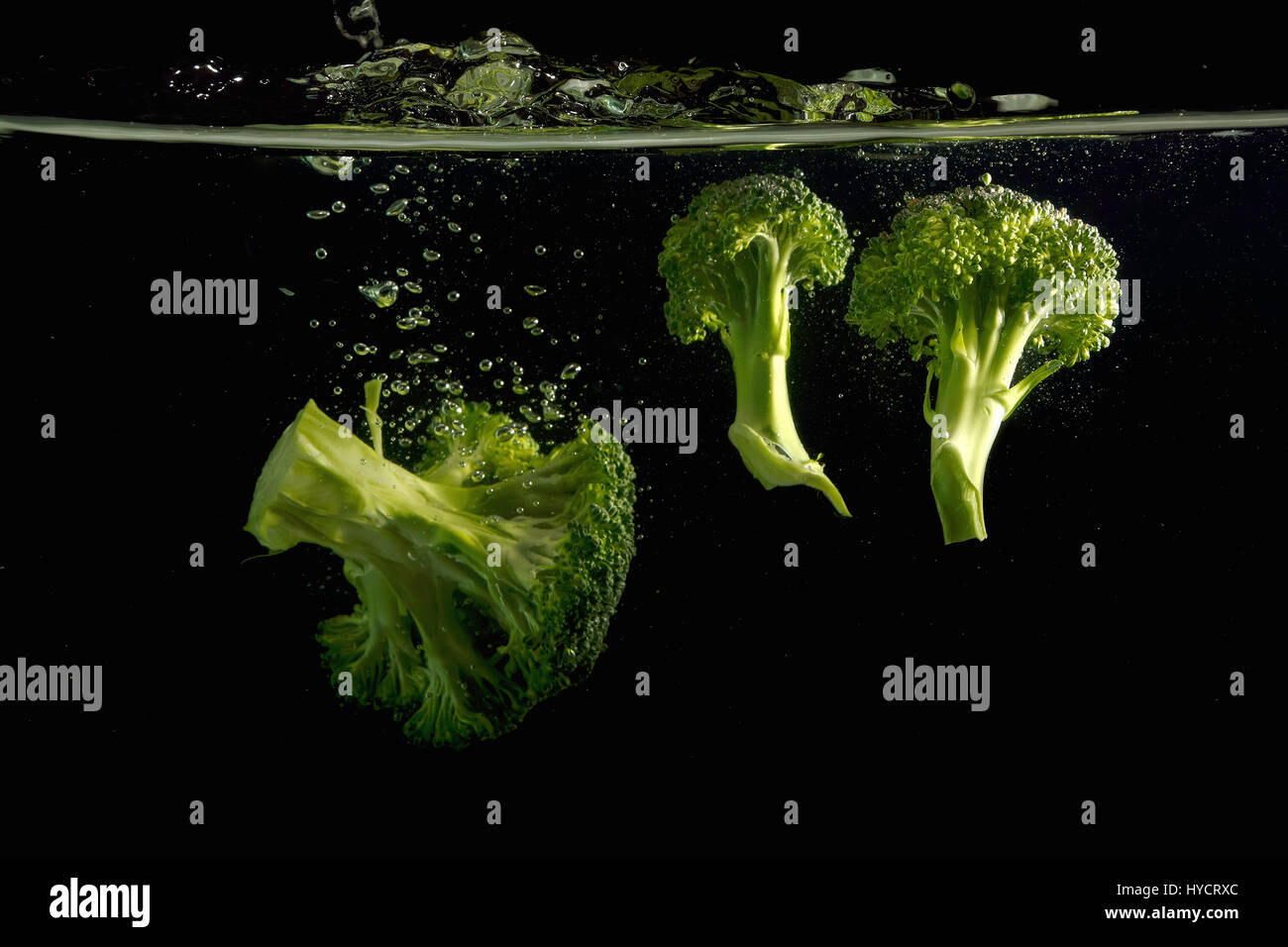 Vegetables falling water on black hi-res stock photography and images ...