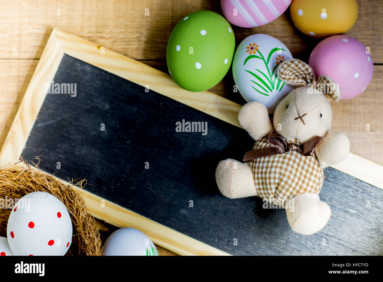 Happy Easter day, bunny and egg, Christians worldwide celebrate Stock ...