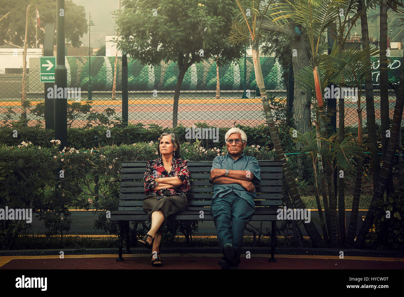 Grumpy old man sitting in hi-res stock photography and images - Alamy