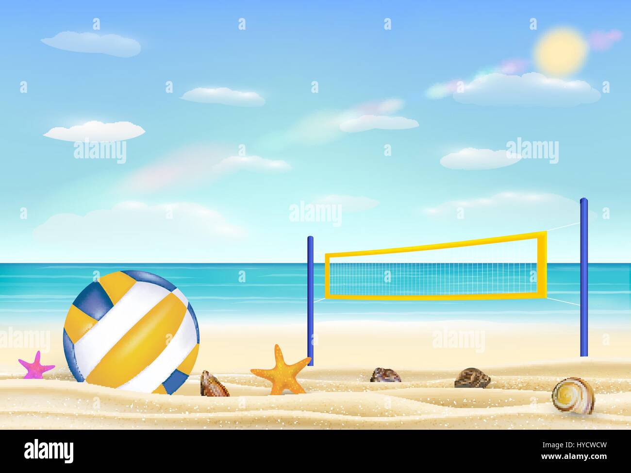 Beach volleyball Stock Vector Images - Alamy