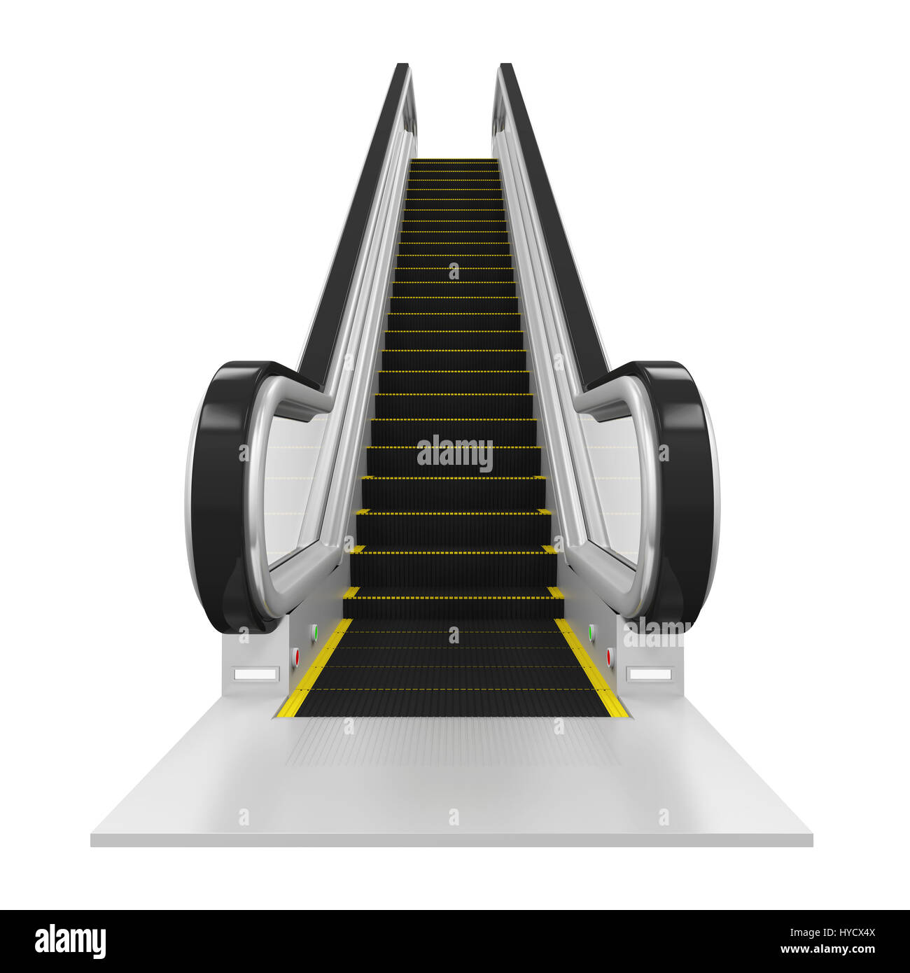 Escalator mall interior Cut Out Stock Images & Pictures - Alamy