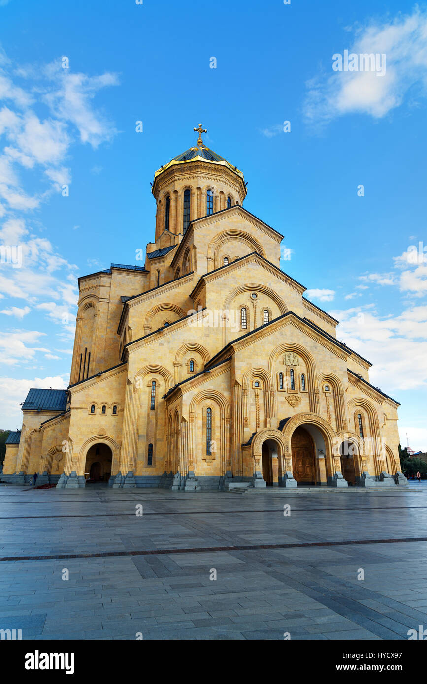 Holy Trinity Cathedral, Sameba Cathedral in Tbilisi, Georgia Stock ...