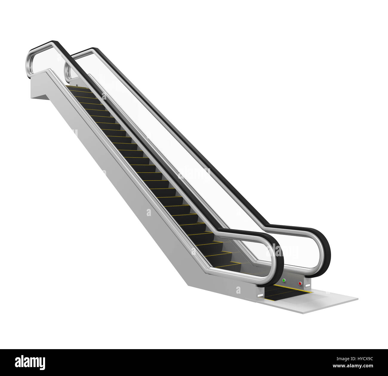 Escalator interior Cut Out Stock Images & Pictures - Alamy