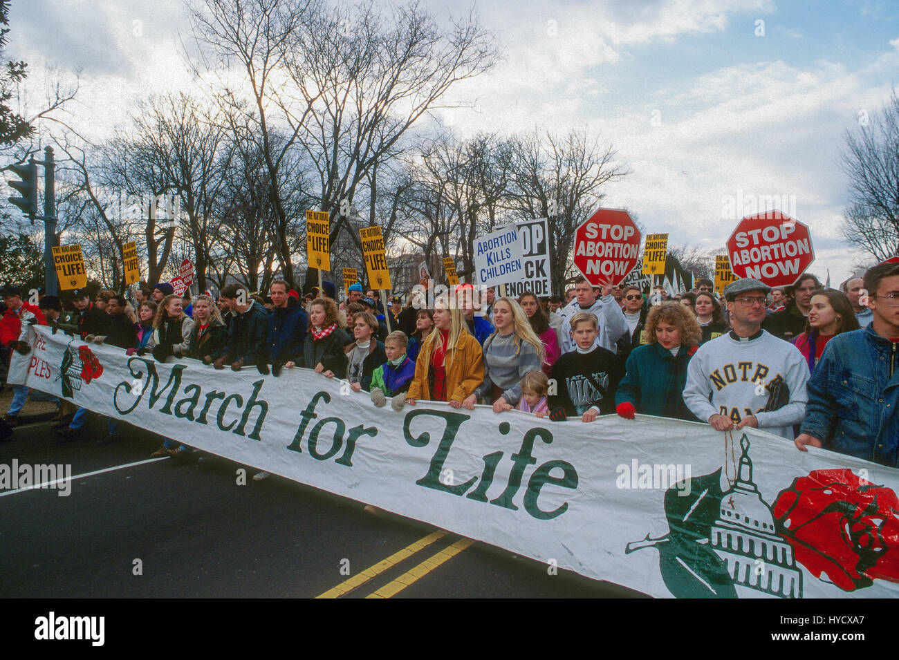 Annual Right to Life March passes by the front of the US Supreme Court ...